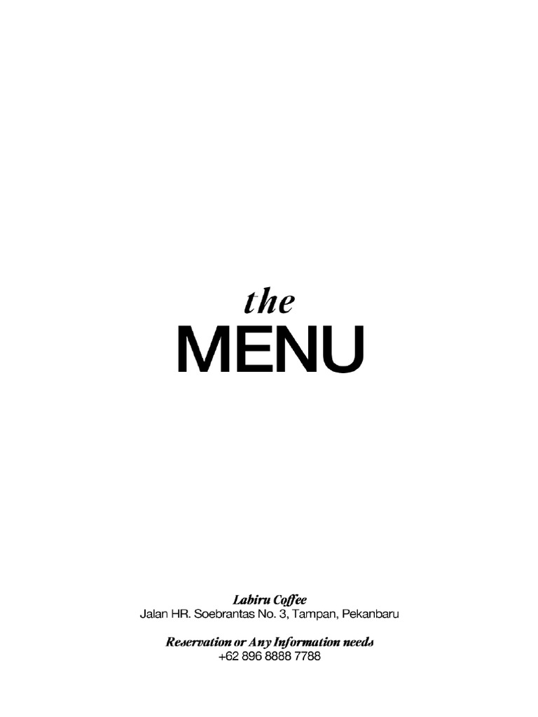 Labiru Menu 2025 | PDF