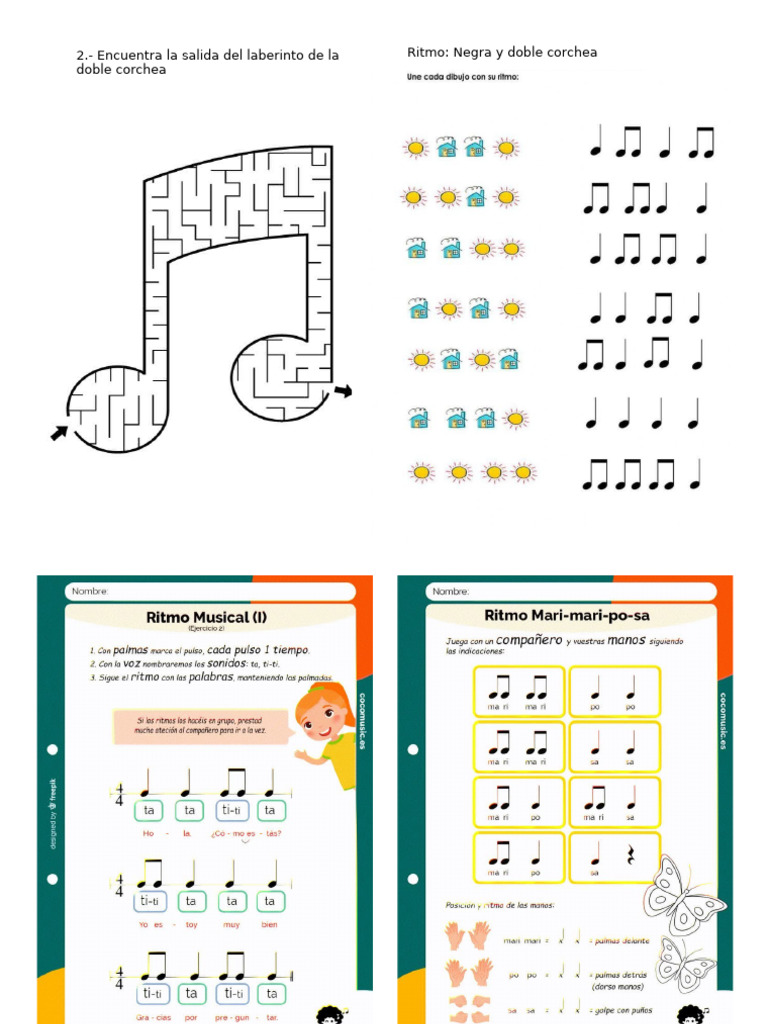 Las Figuras Rítmicas - (Patrones y Laberintos) | PDF