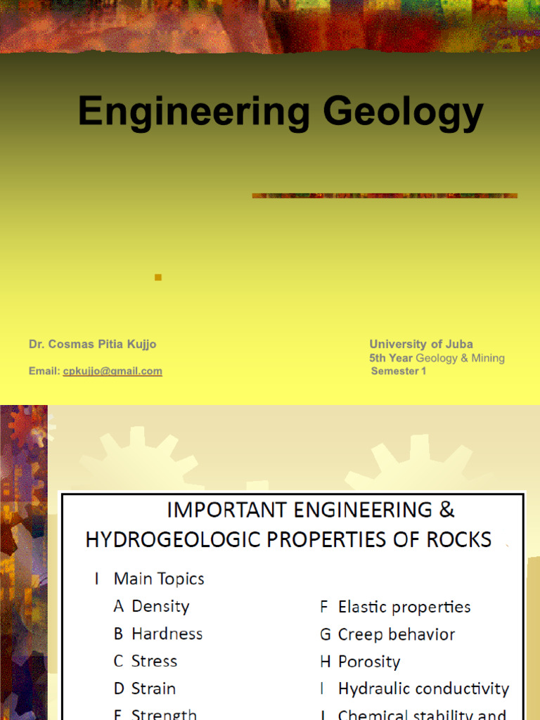 Eng - Geol - Lecture 3 - UJ2021 | PDF