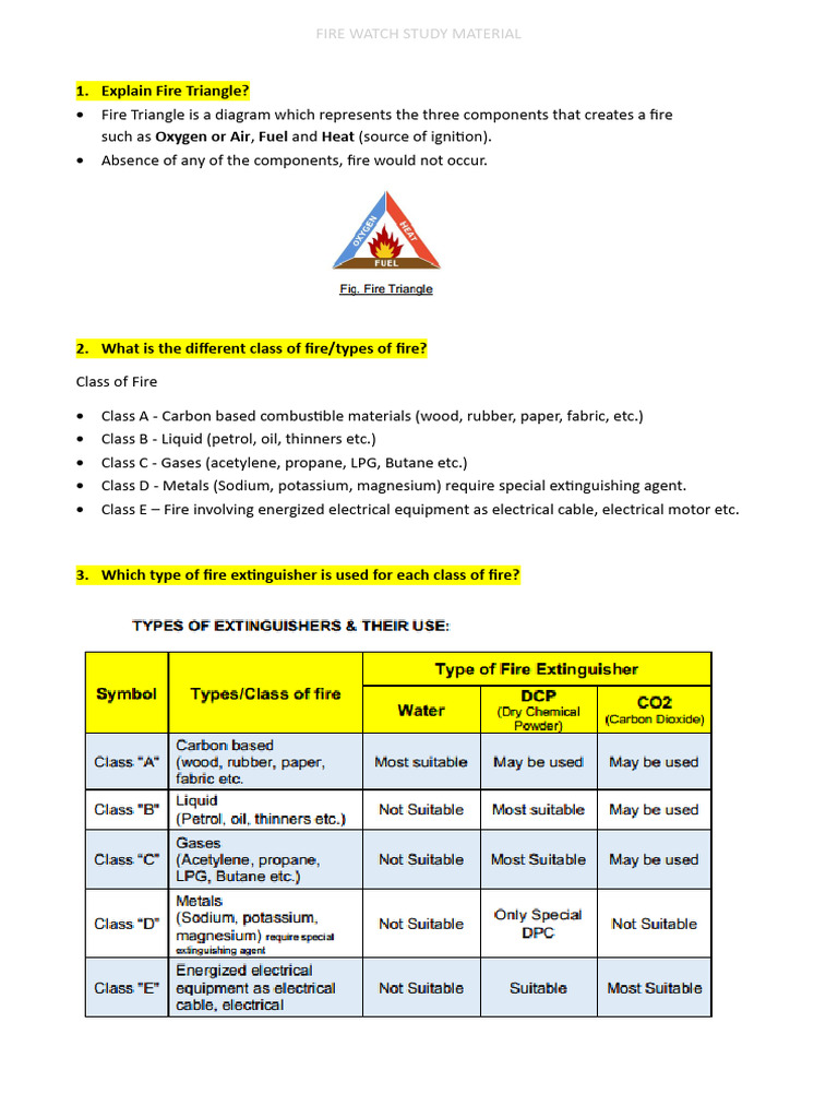 Fire Watch Training Guide | PDF | Fires | Chemical Process Engineering