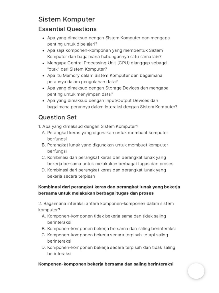 Sistem Komputer | PDF