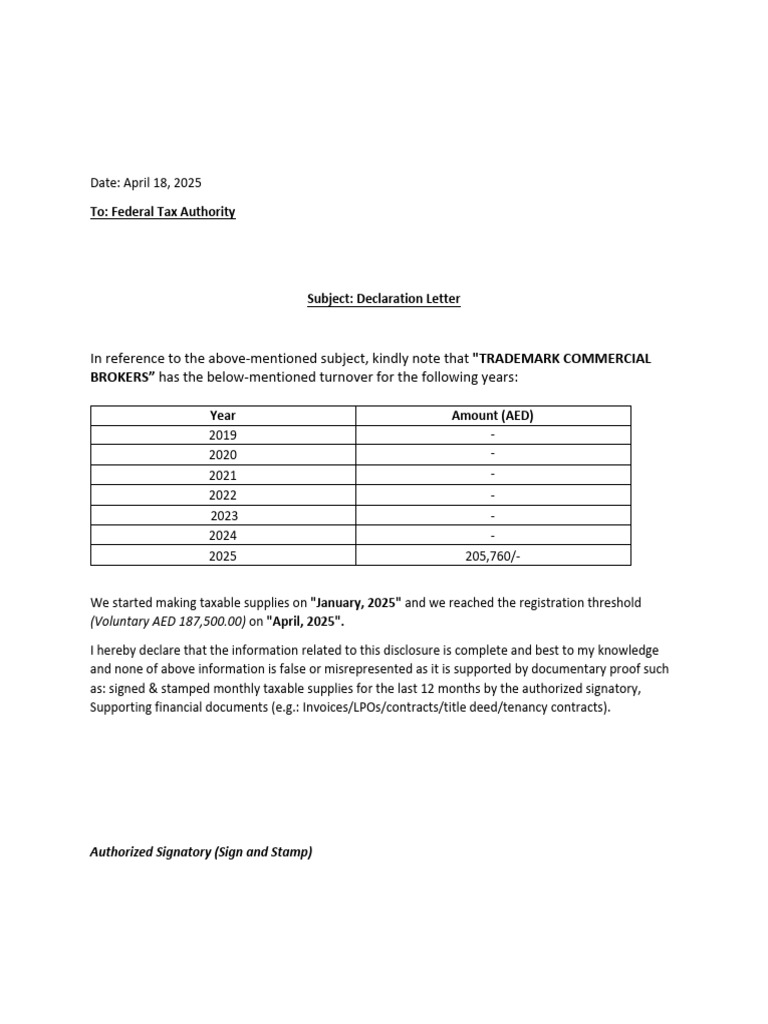 Trademark Brokers Tax Declaration 2025 | PDF | Taxes | Government Finances