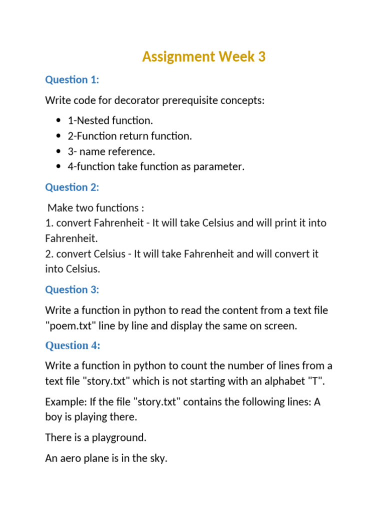 Python Functions and Decorators Assignment | PDF