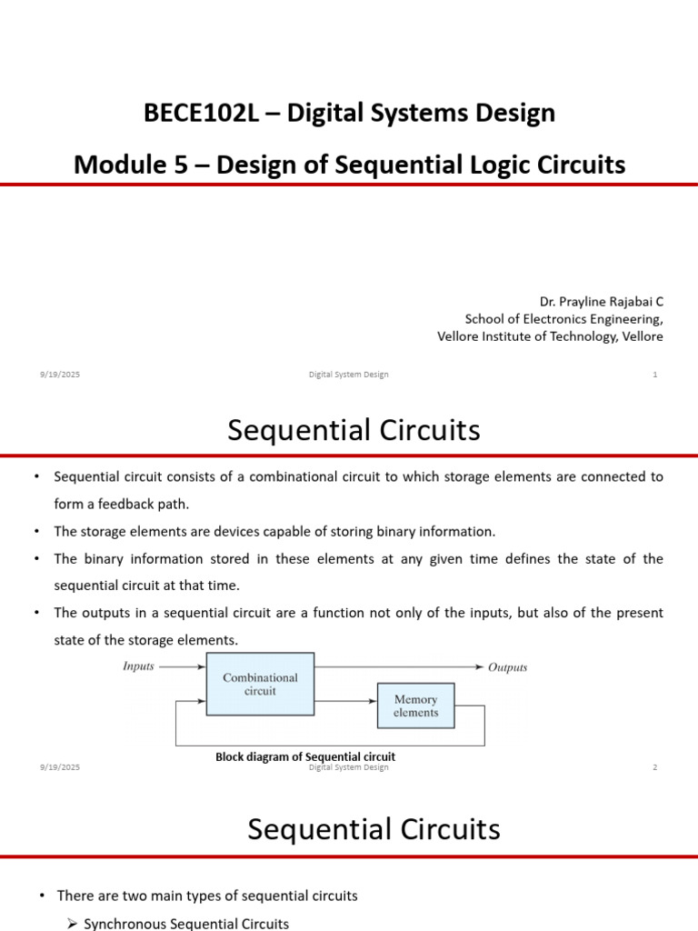 Sequential Logic Circuit Design Guide | PDF | Digital Electronics ...