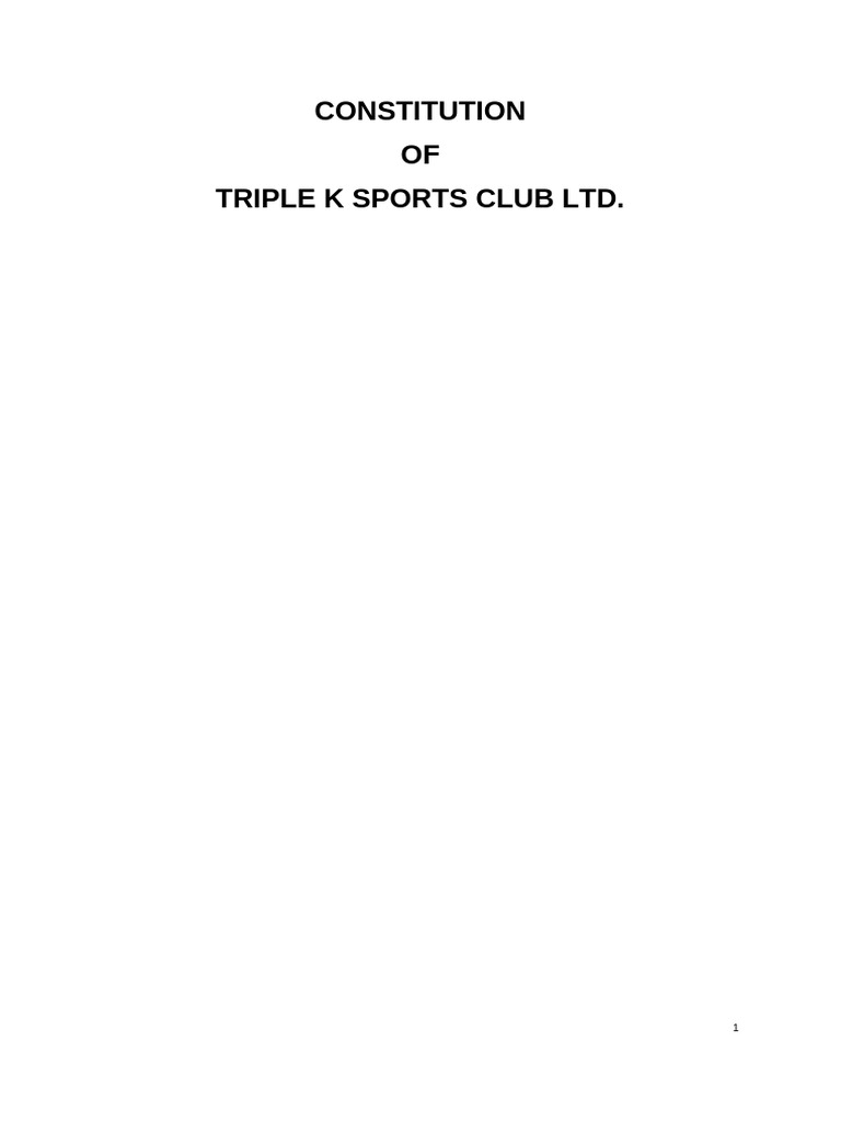 Foot Ball Club CONSTITUTION | PDF | Proxy Voting | Committee