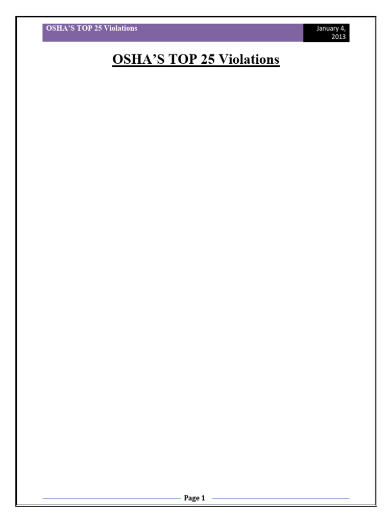 01-04-13 OSHA Top Violation | PDF