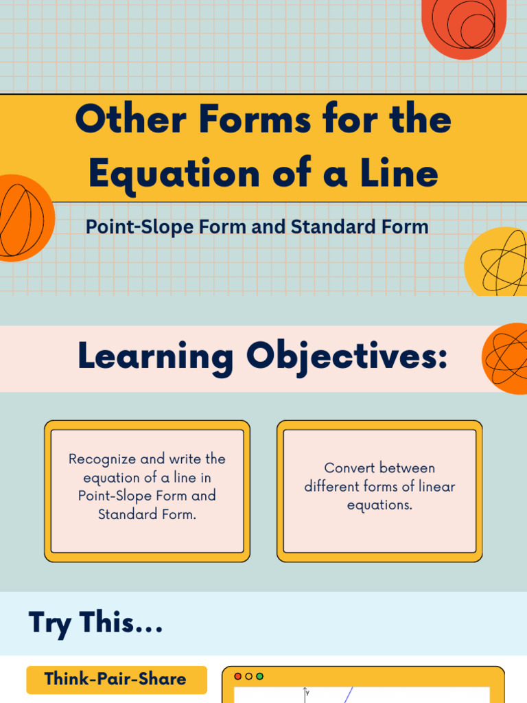 Equation of a Line: Point-Slope & Standard Forms | PDF