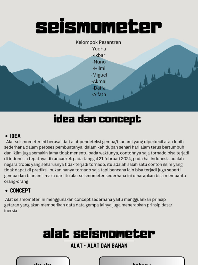 Seismometer Sederhana untuk Deteksi Gempa | PDF