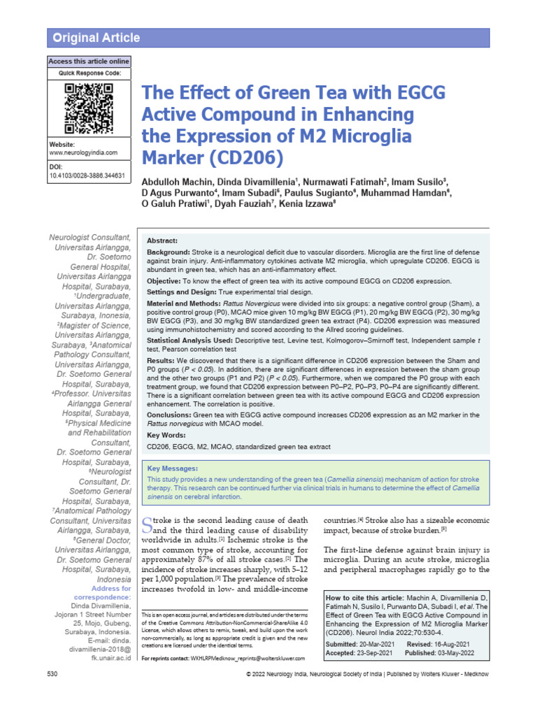 The Effect of Green Tea With Egcg Active Compound.11 | PDF