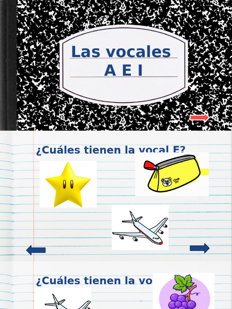 Vocales A, E, I: Ejemplos y Uso | PDF