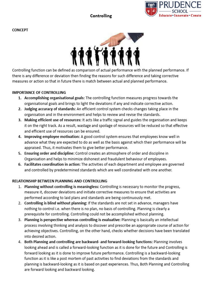 Class 12 Controlling Notes Summary Pdf Quantitative Research