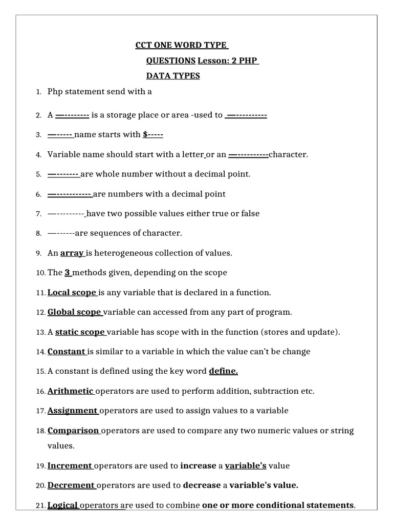 CCT Gr-7 Ln2,3 Ot's | PDF | Control Flow | Variable (Computer Science)