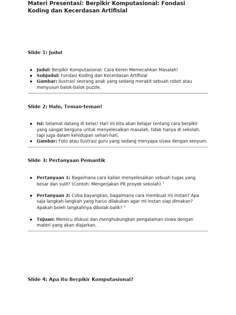 Materi Presentasi_ Berpikir Komputasional_ Fondasi Koding Dan Kecerdasan Artifisialn Lagi 17 ...