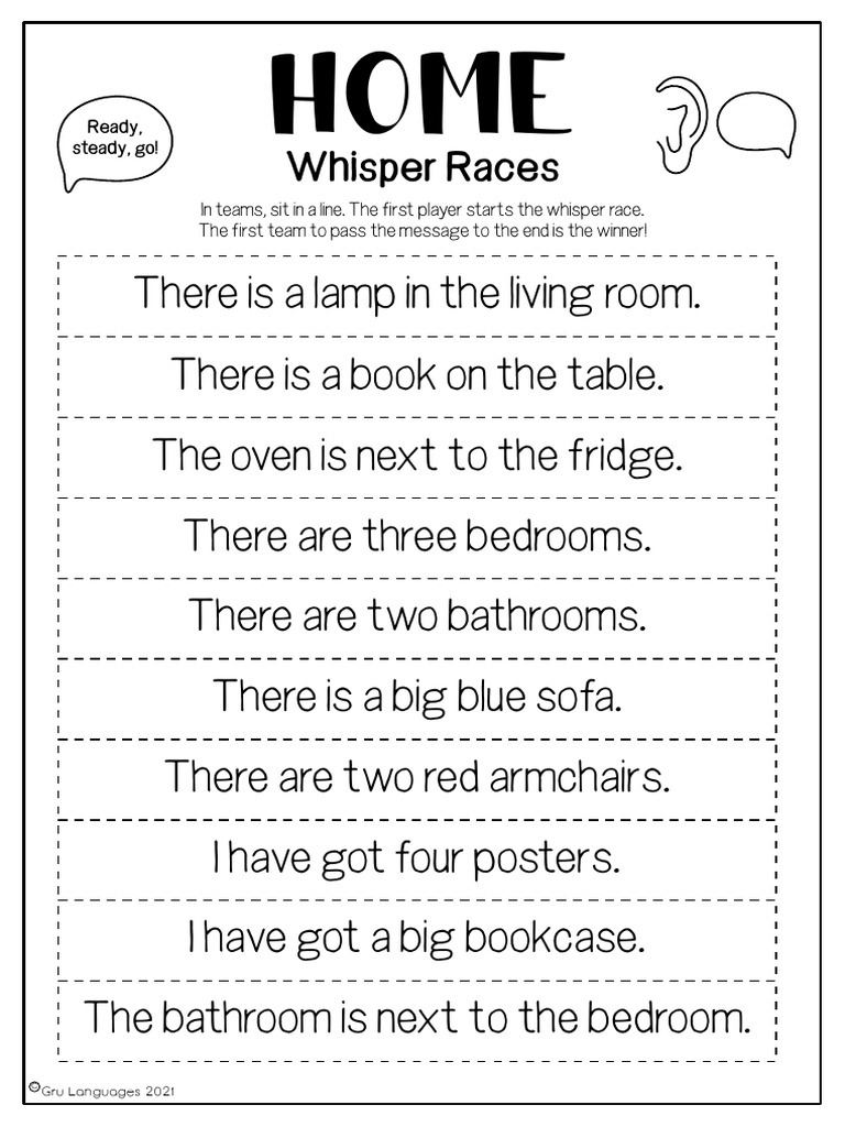 Whisper Race Game Instructions | PDF