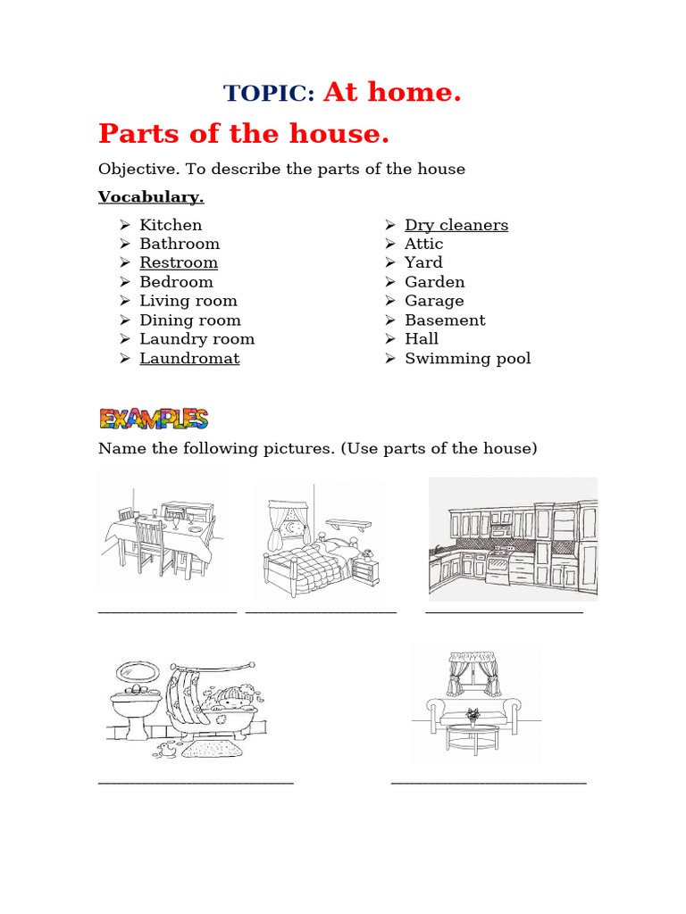 At Home Parts of The House | PDF