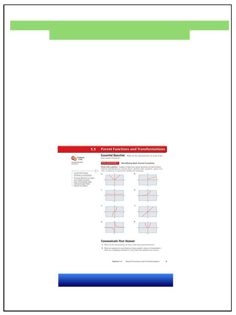 BIG IDEAS MATH Algebra 2 Common Core Student Edition 2015 Ron Larson ...