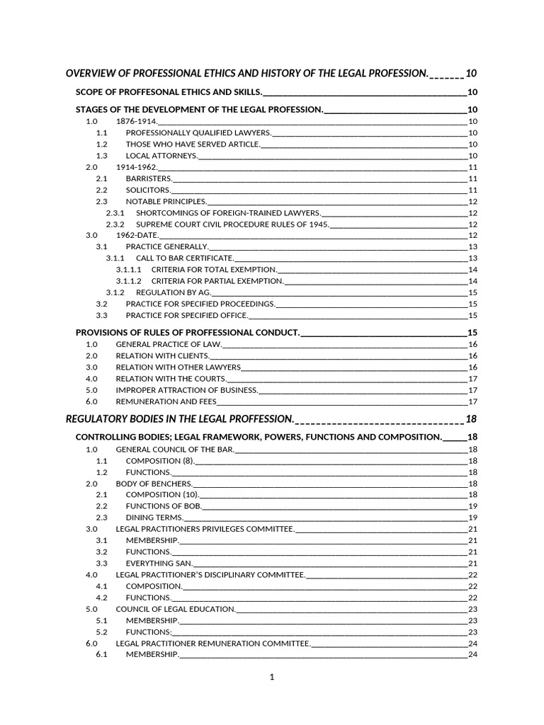 Ethics Class Note | PDF | Barrister | Solicitor