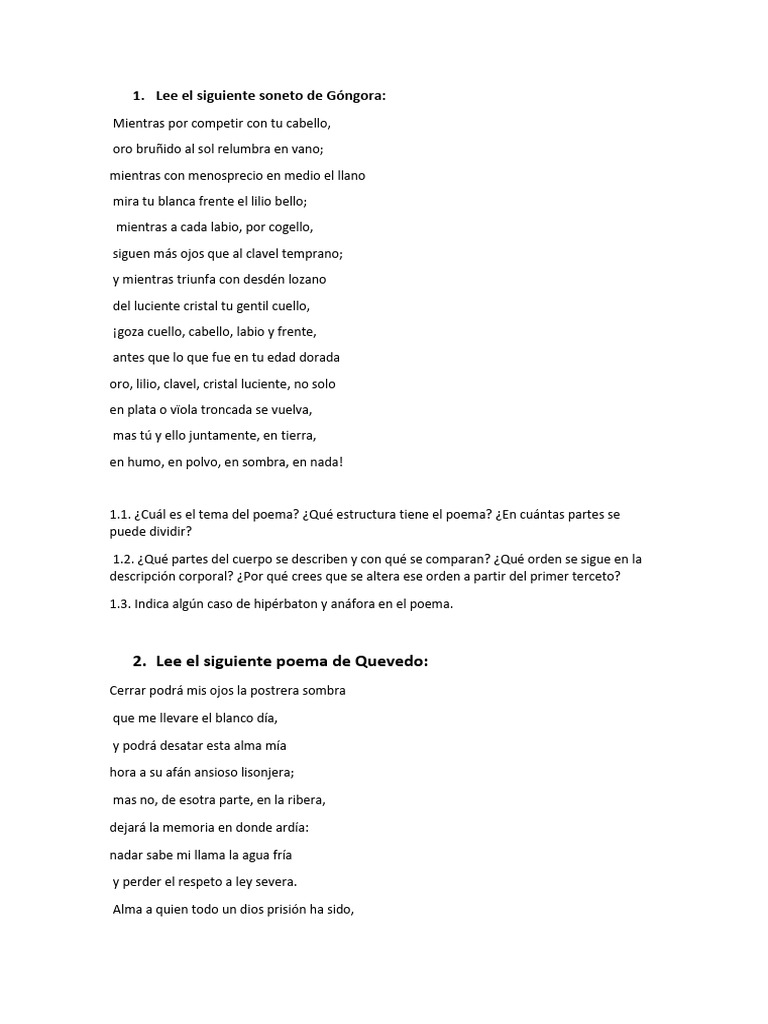 Góngora Quevedo | PDF