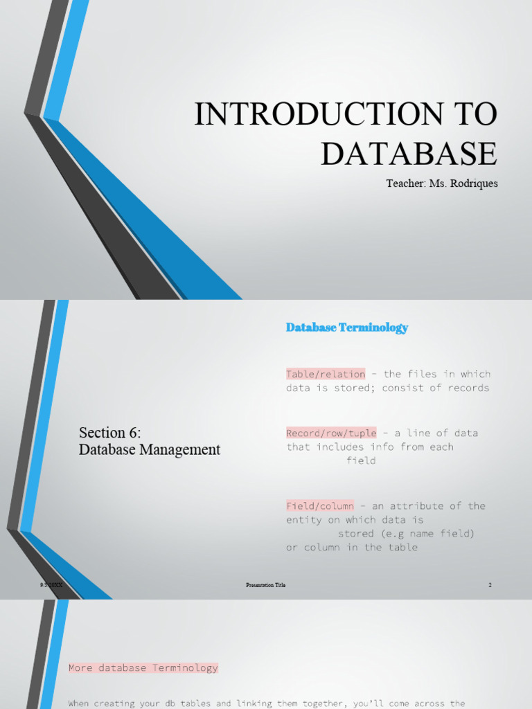 Introduction to Database | PDF
