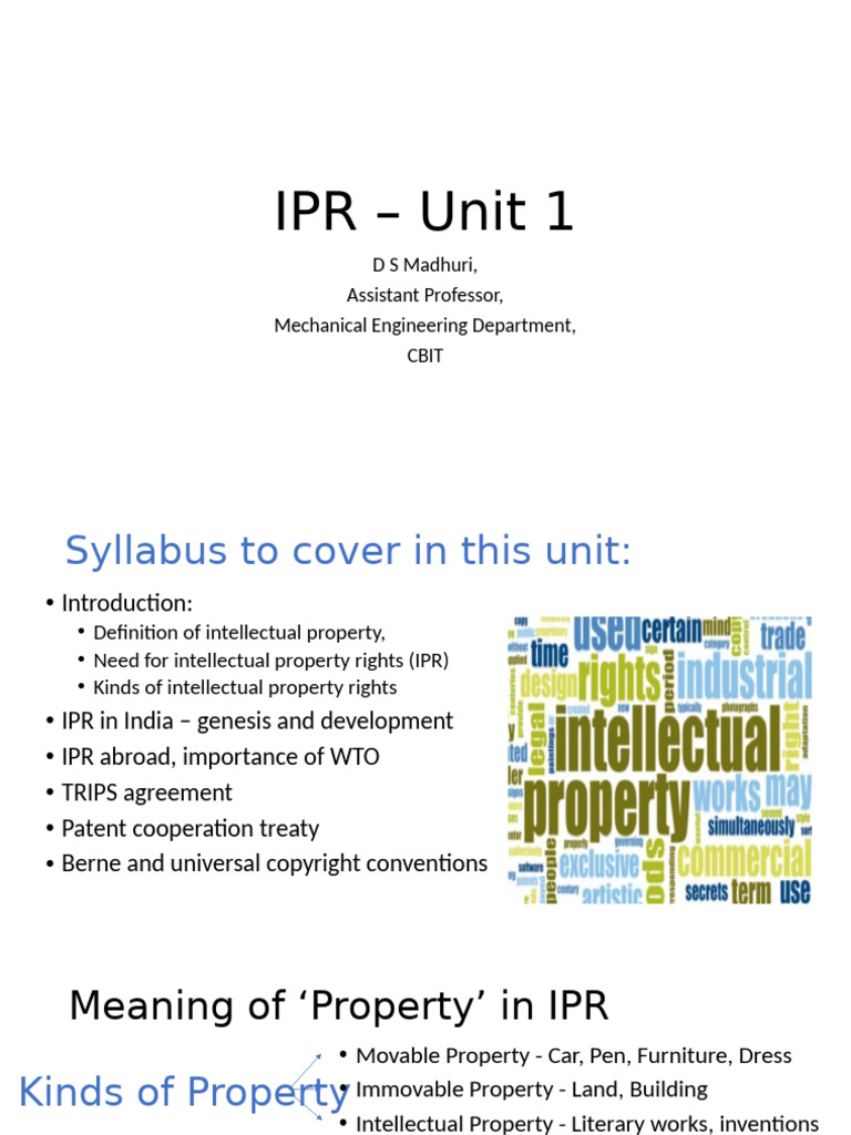 Understanding Intellectual Property Rights | PDF | Intellectual ...