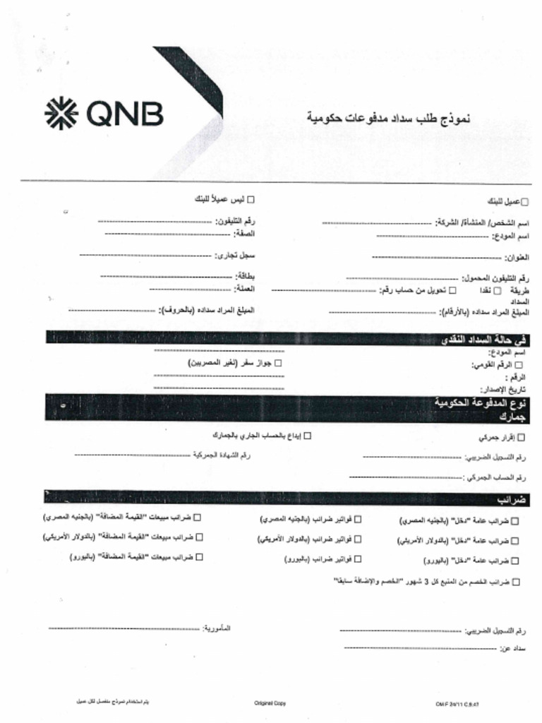 Qnb - طلب سداد مدفوعات حكومية | PDF