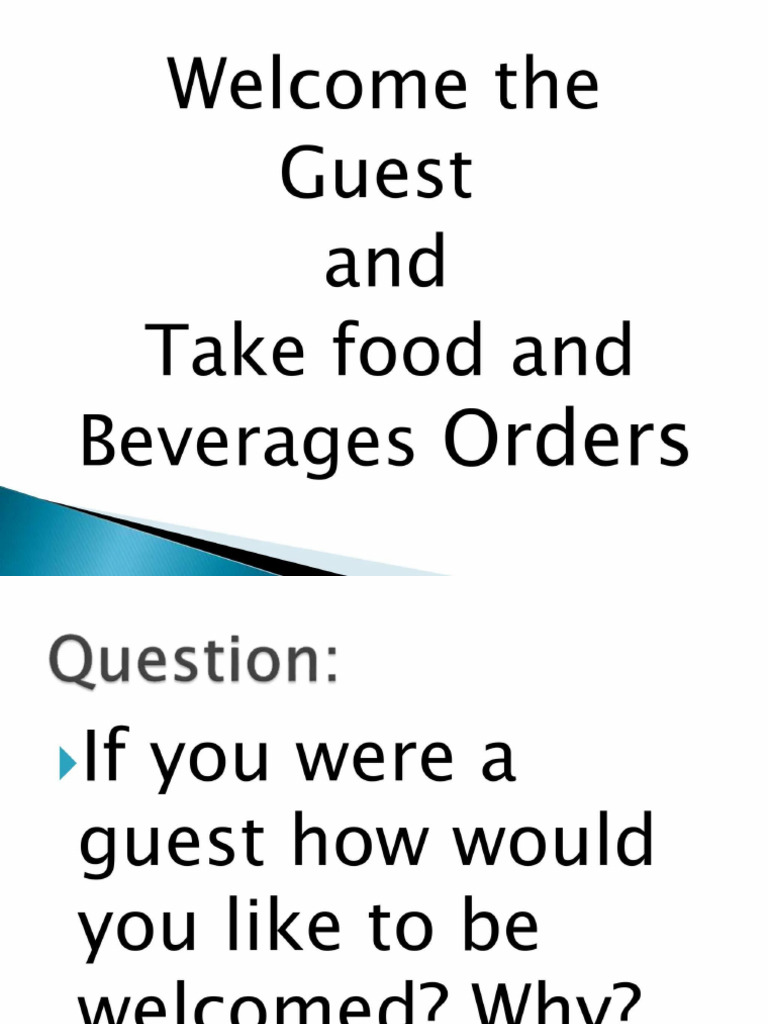 Guest Greeting Techniques for Restaurants | PDF | Menu | Restaurants