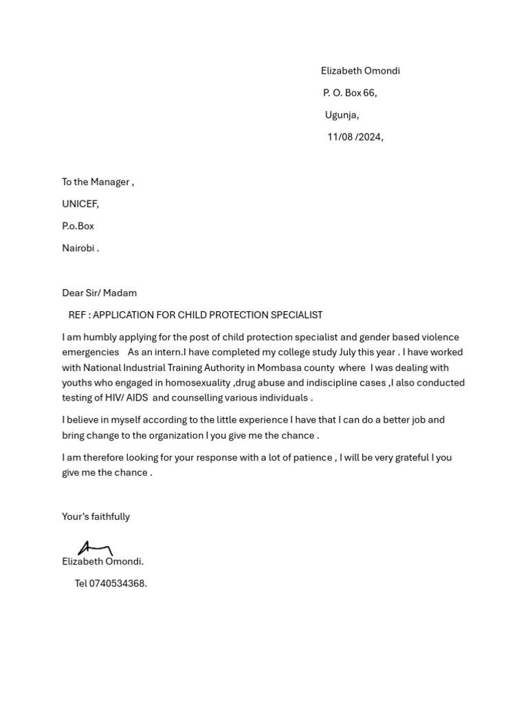 Application Letter | PDF