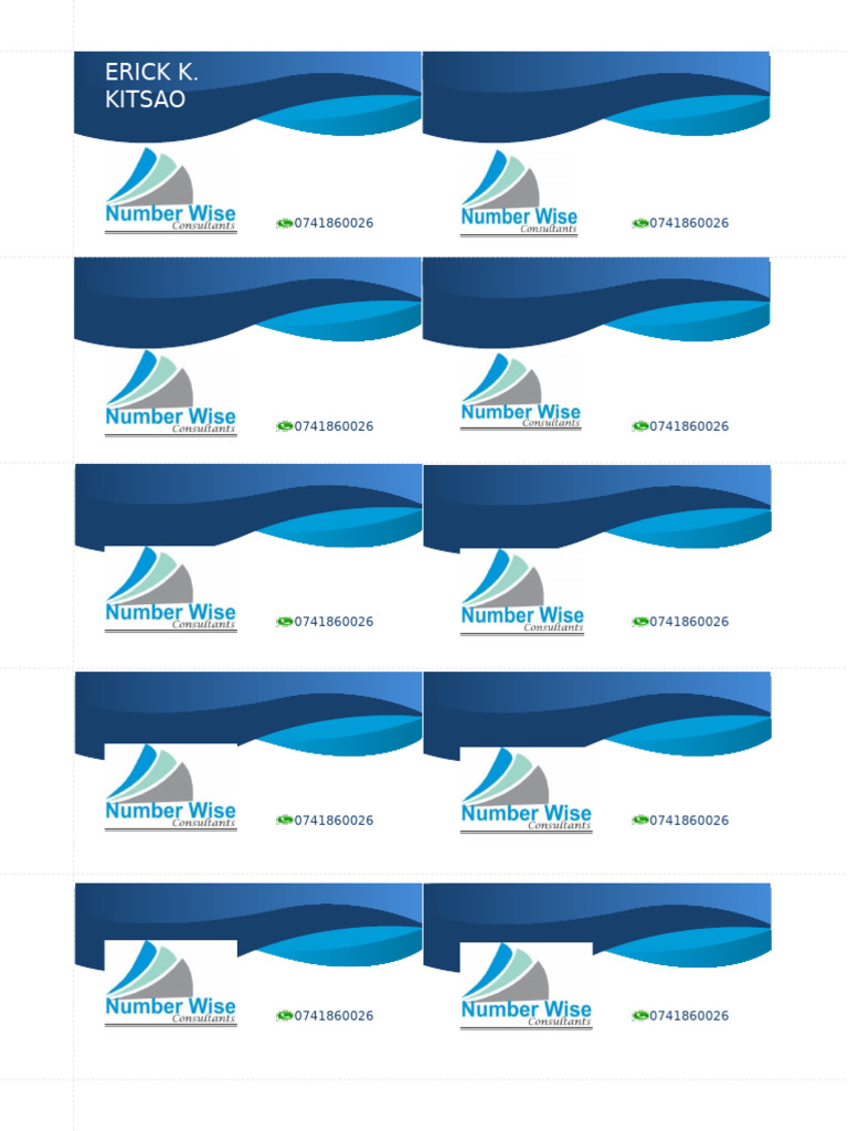 Business Card Temp 1 | PDF