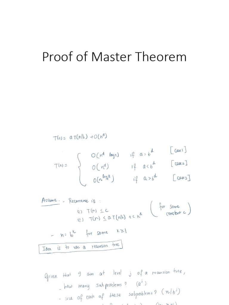 Proof of Master Theorem | PDF