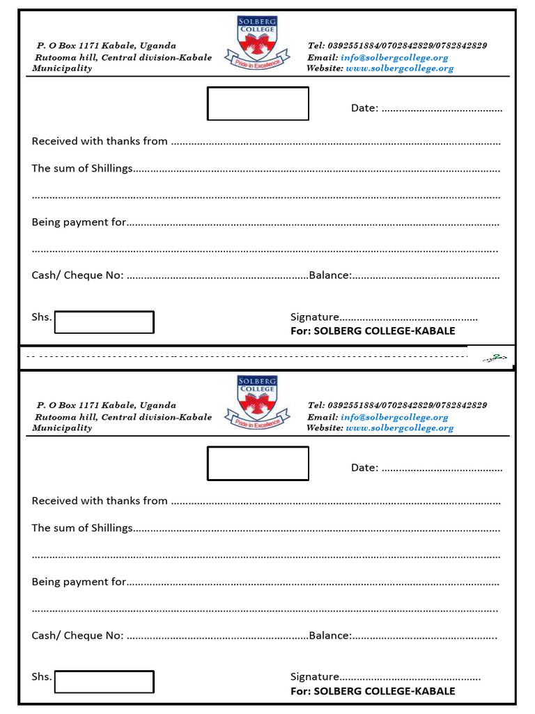 Solberg College Receipt | PDF