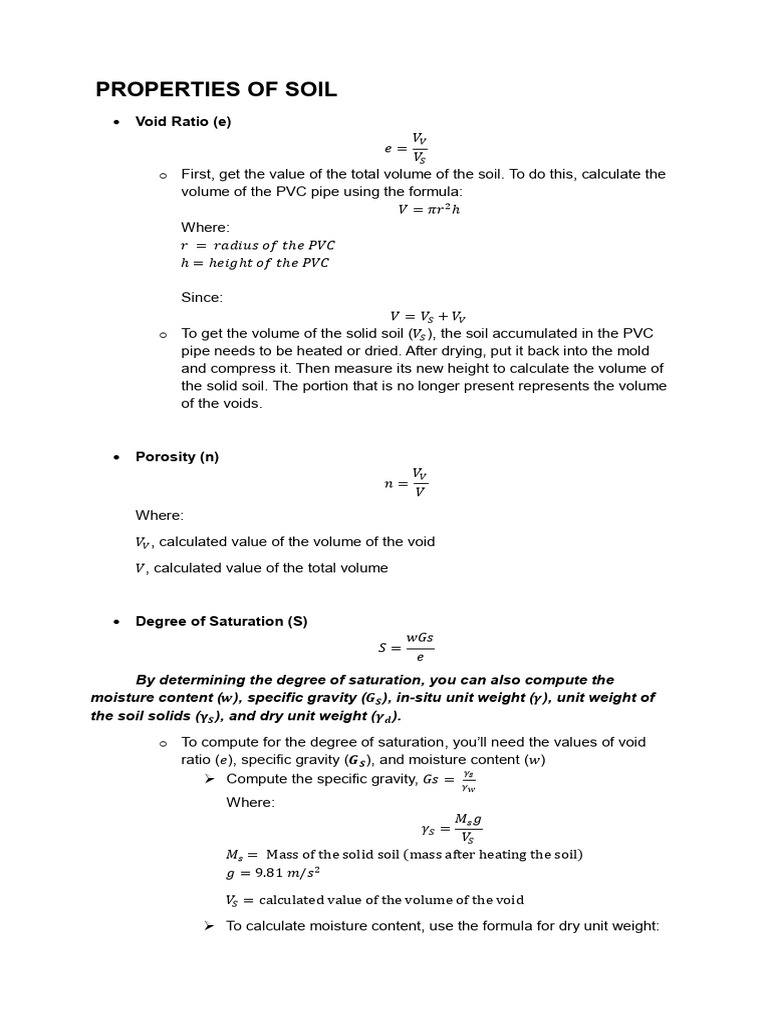 GEOTECH-PROPERTIES-OF-SOIL | PDF | Density | Mechanical Engineering
