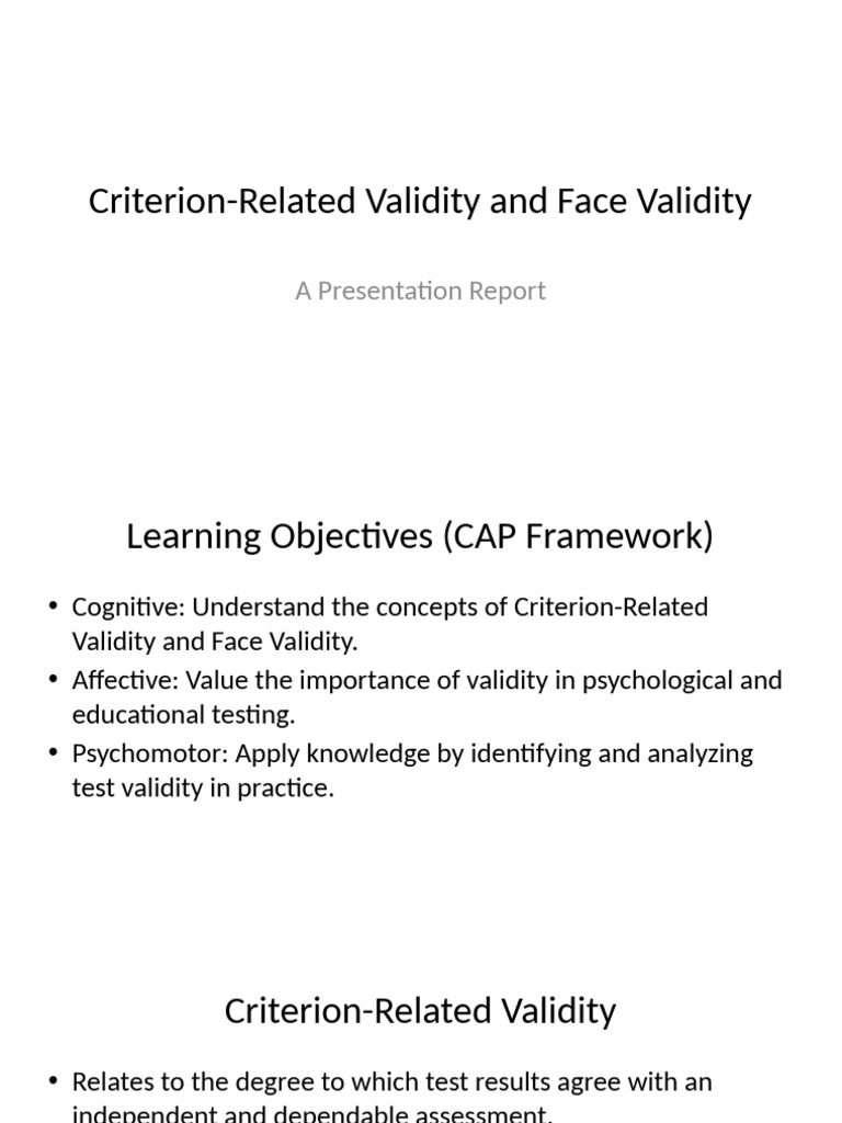 Understanding Test Validity Types | PDF