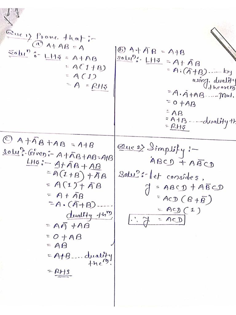 Unit 2 - Boolean Algebra | PDF