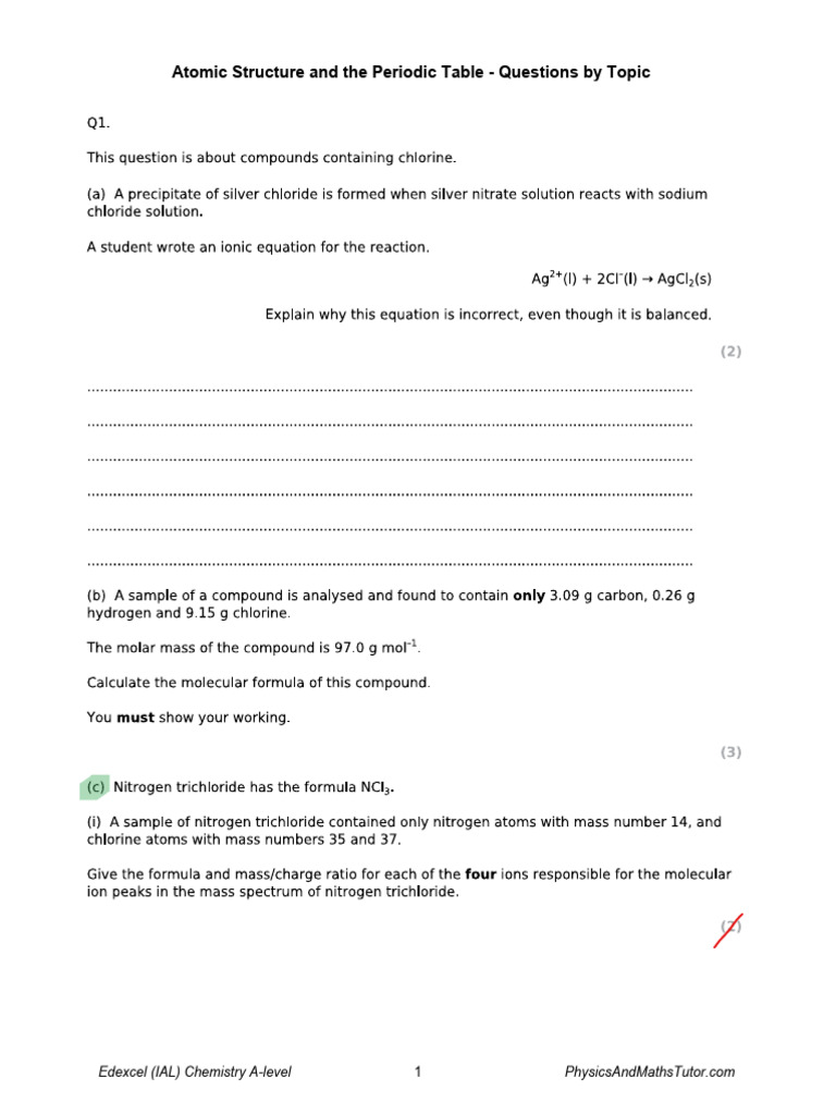 Atomic Structure and the Periodic Table QP | PDF | Electron | Atomic Nucleus