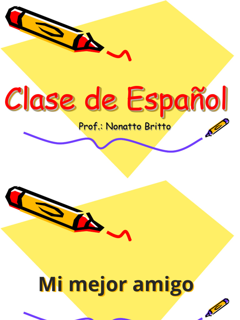 Aula Dia 01 de Setembro - Espanhol - Mi Mejor Amigo | PDF