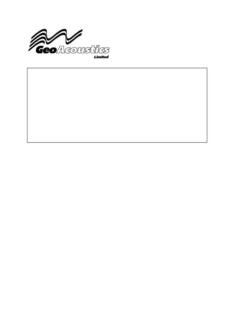 GeoAcoustic Boomer Plate 5813 | PDF | Electrical Connector | Power Supply