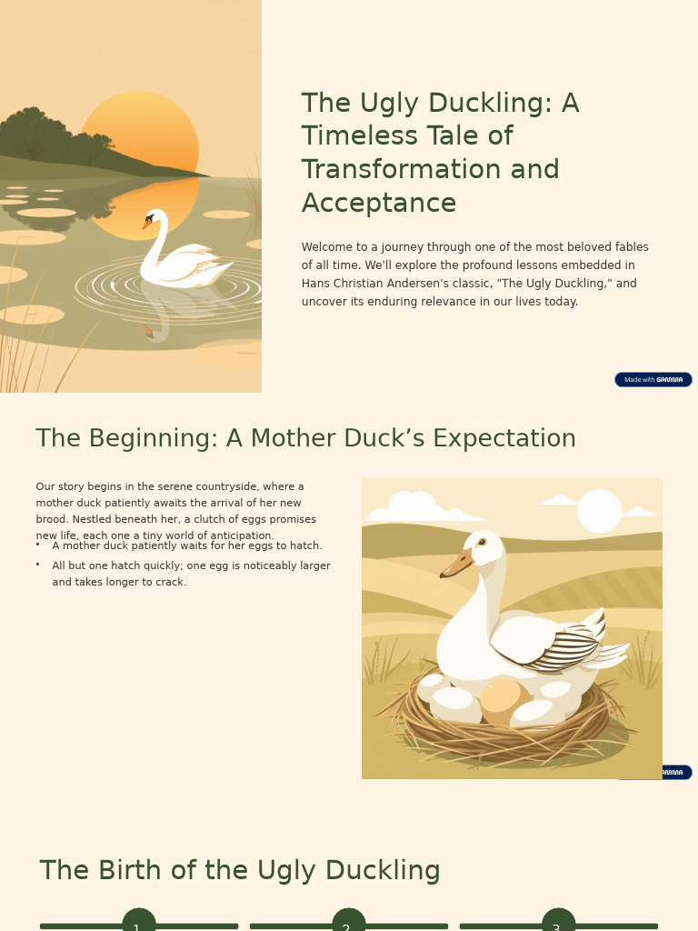 The Ugly Duckling: A Tale of Acceptance | PDF | The Ugly Duckling
