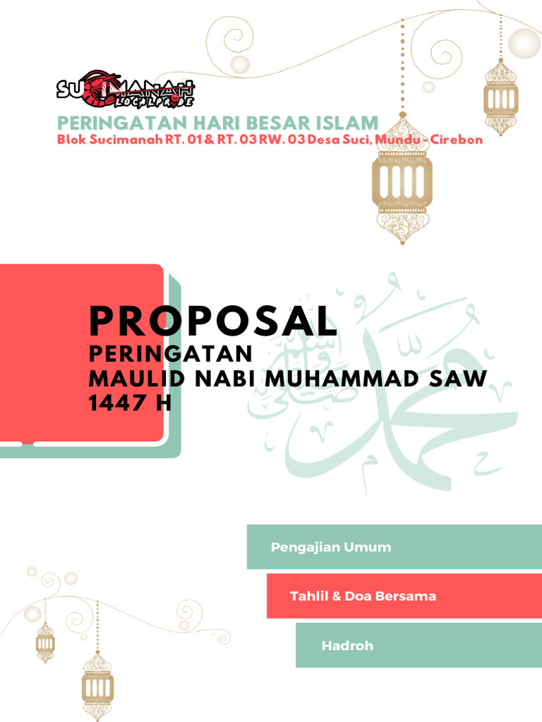 Proposal Maulid Nabi Muhammad SAW 1447 H - Sucimanah | PDF