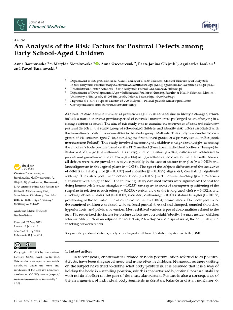 SJR_Q1_An Analysis of the Risk Factors for Postural Defects Among Early ...