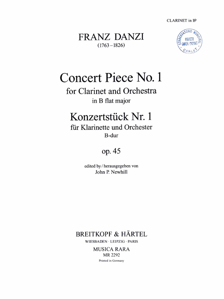 Danzi, Concertpiece Nº1 | PDF