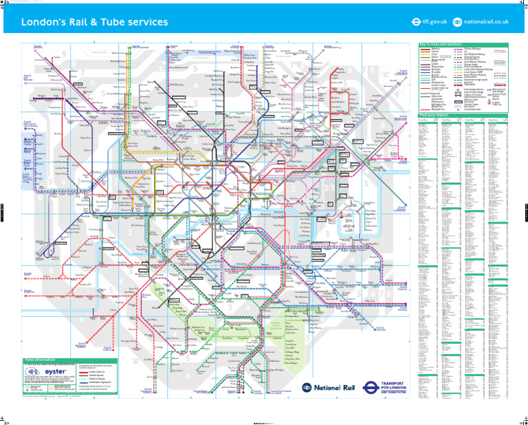 London Rail & Tube Services Map 2024 | PDF | Public Transport ...