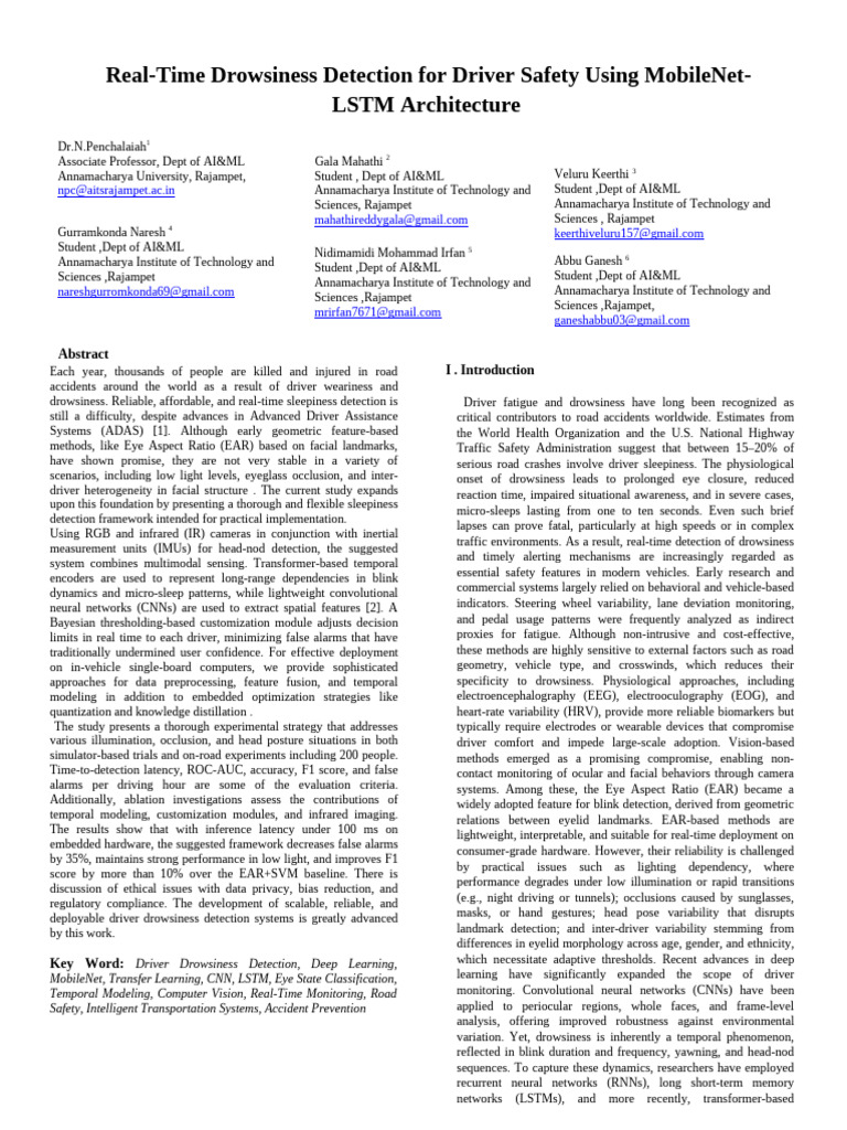 Real-Time Driver Drowsiness Detection | PDF | Electroencephalography ...