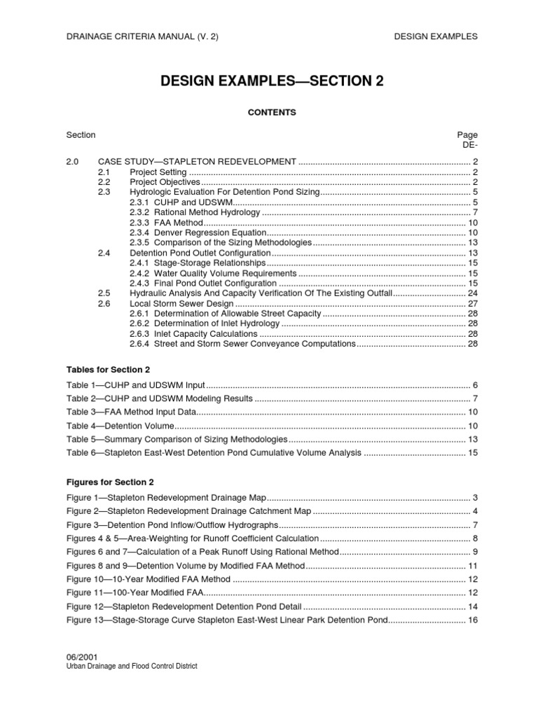Design Examples Urban Drainage and Flood Control District | PDF ...