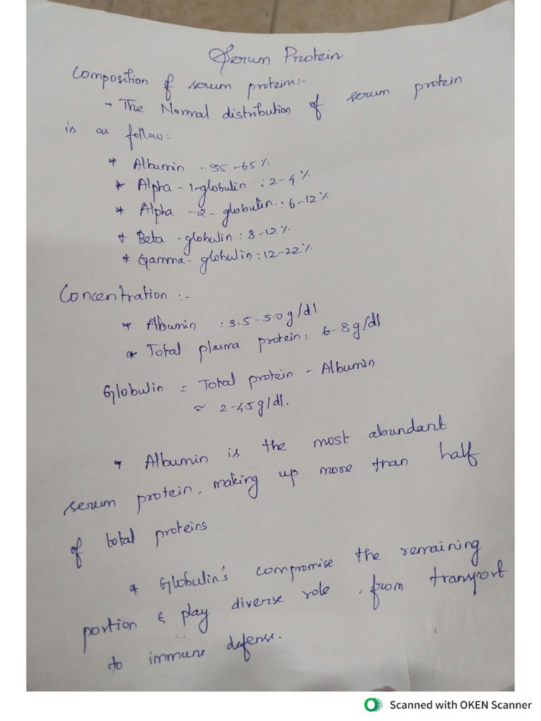 Serum Protein | PDF