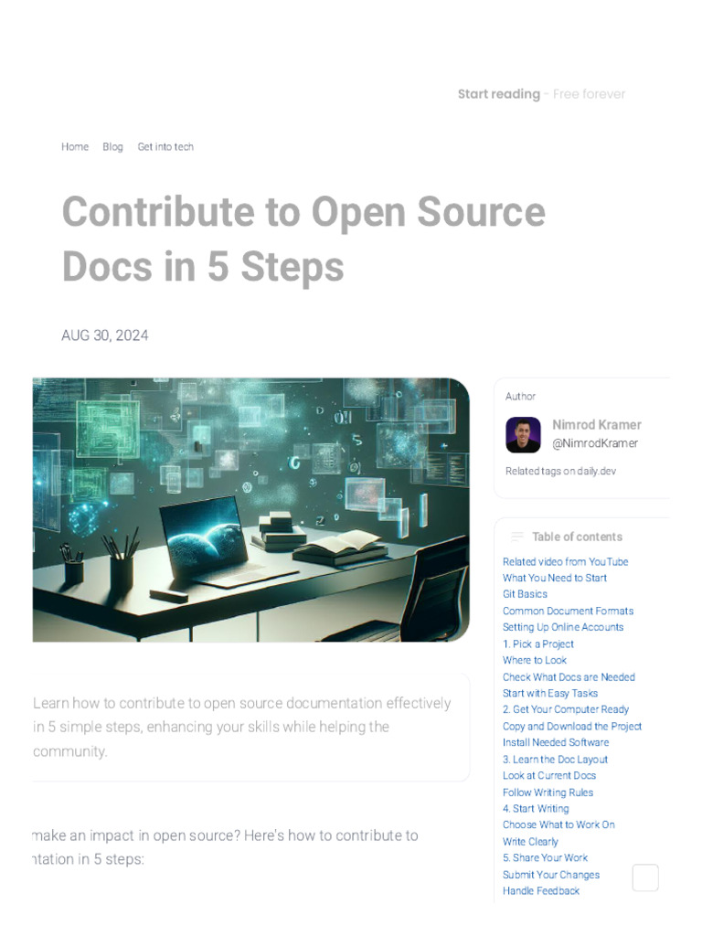 Contributing to Open Source Docs: 5 Steps | PDF | Software Development ...
