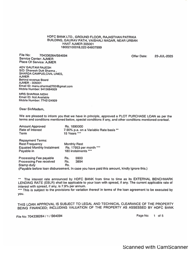 Sanction Letters | PDF