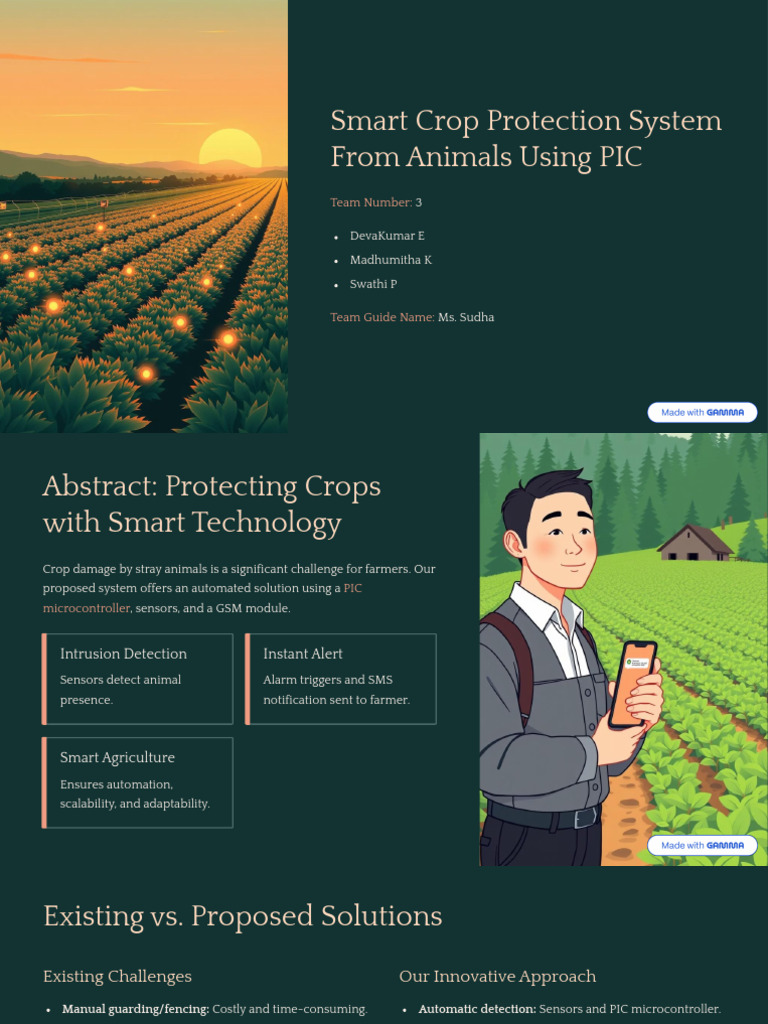 Smart Crop Protection System From Animals Using PIC | PDF | Computer ...