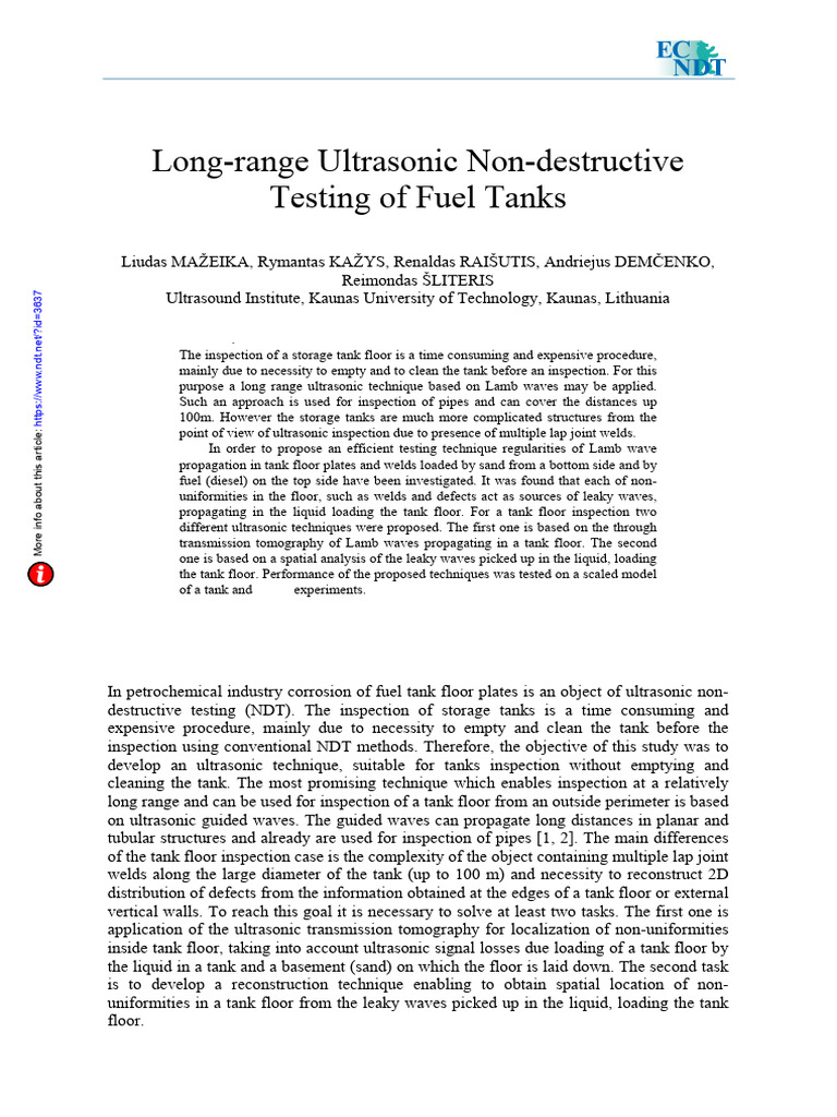 3 Long Range Ultrasonic Non Destructive | PDF | Ultrasound | Waves