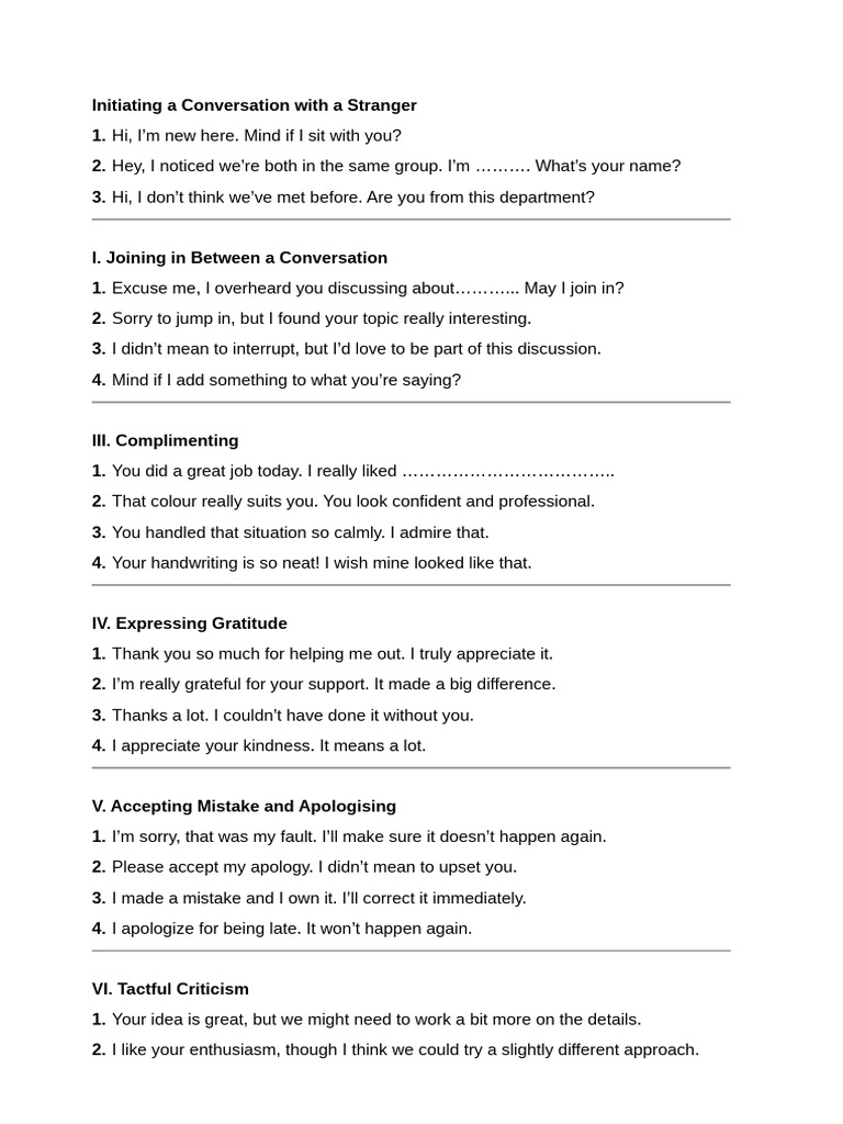 Effective Conversation Starters Guide | PDF