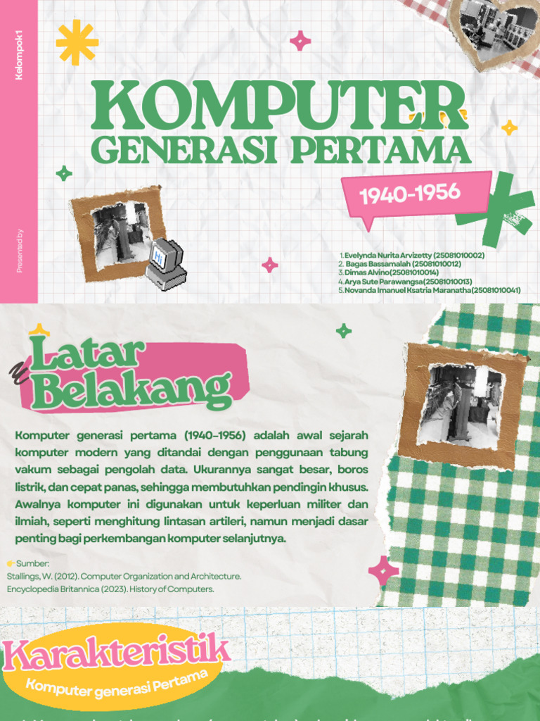 Komputer Generasi Pertama (1940-1956) | PDF